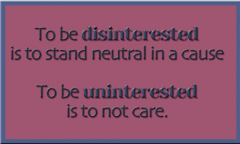 Uninterested and disinterested are two different words | GrammarPlanetHQ