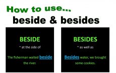 Beside and besides: what is the difference? | GrammarPlanetHQ
